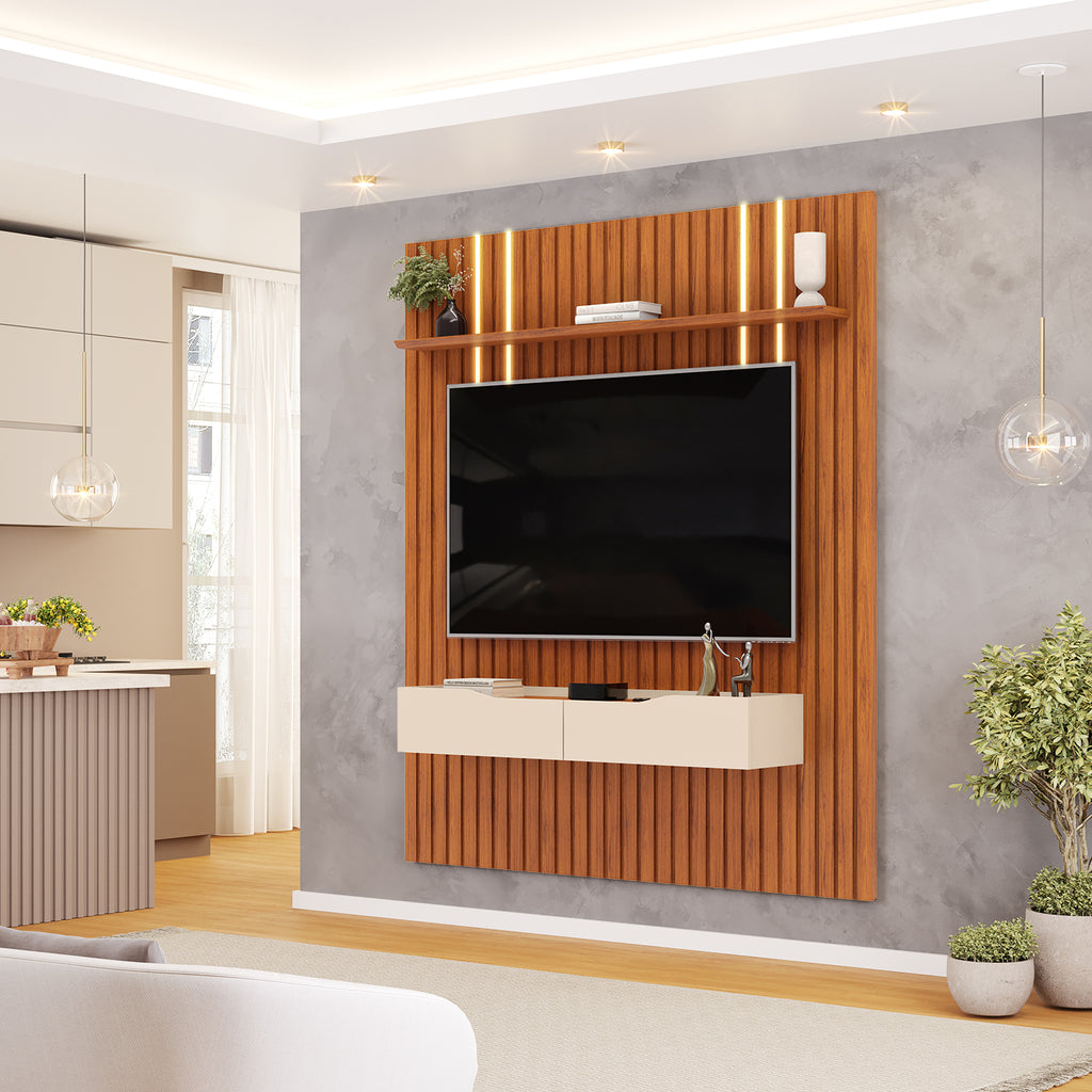 Panel De Tv Baxter Led 183X212 Natural – Muebles Jamar