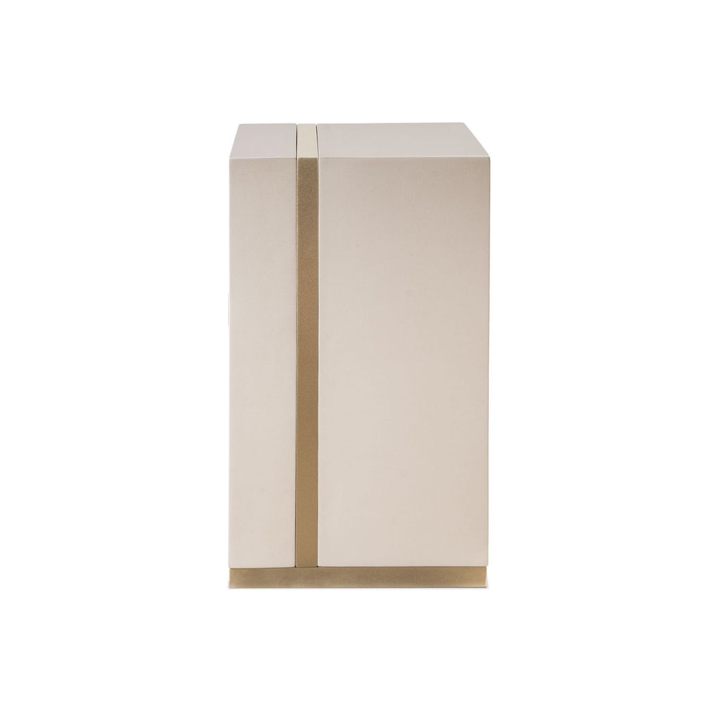 Mesa Auxiliar Lizzi Greige, Champaña – Muebles Jamar