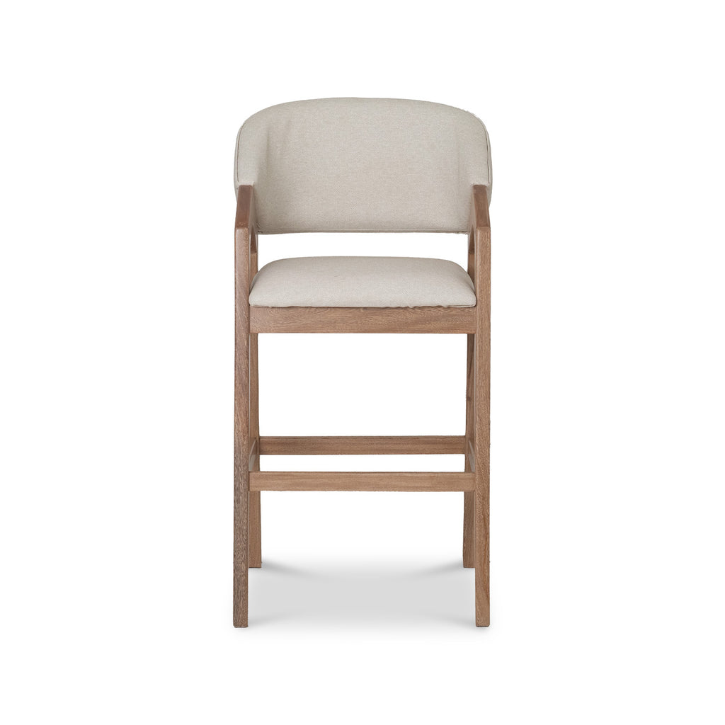 Silla Para Barra Capri Vitore Blanco Puro, Natural – Muebles Jamar