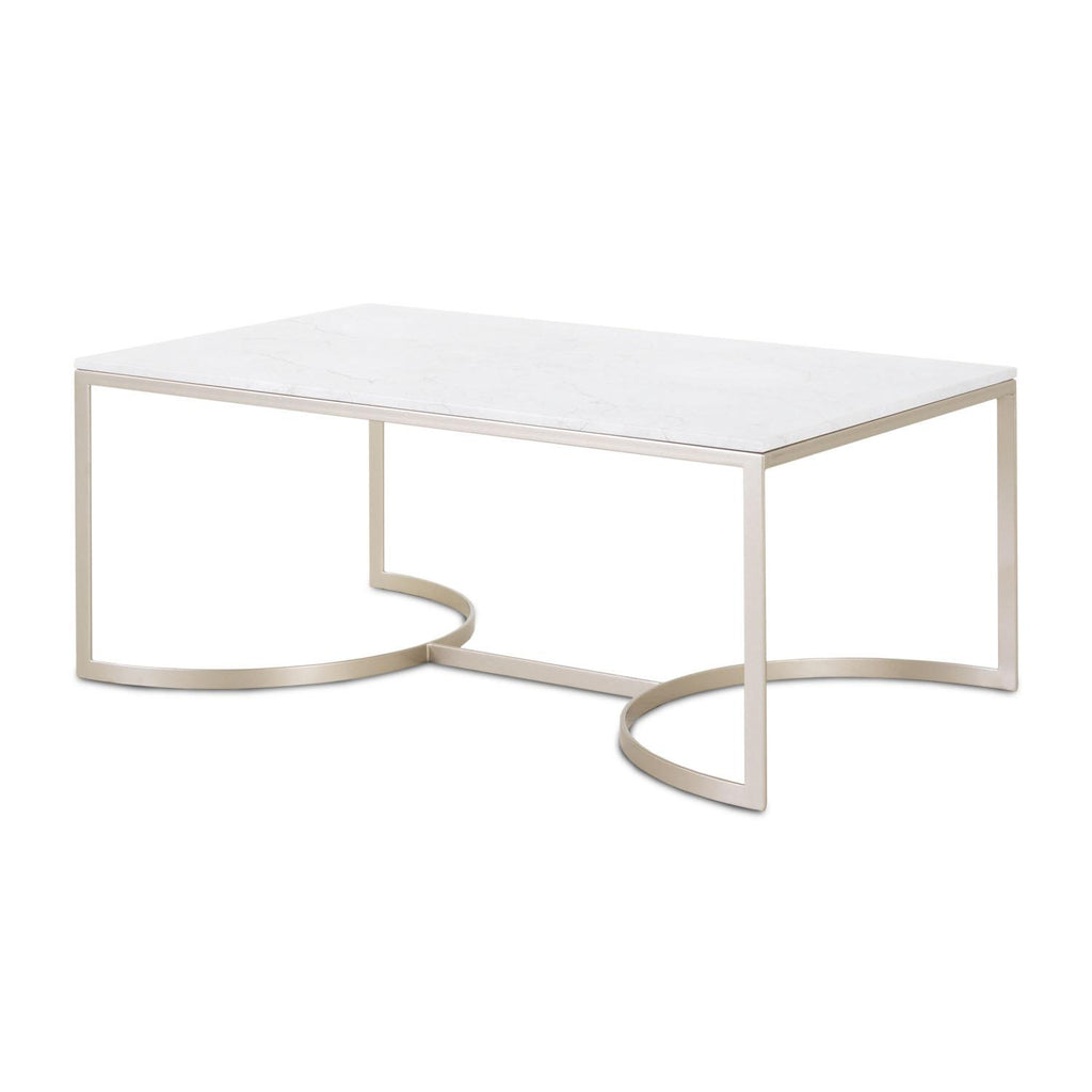 Mesa centro marmol channel champaña - Muebles Jamar