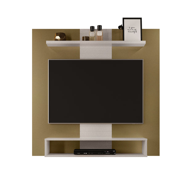 Panel de tv nixi blanco perla, champaña 120x120jamar - Muebles Jamar