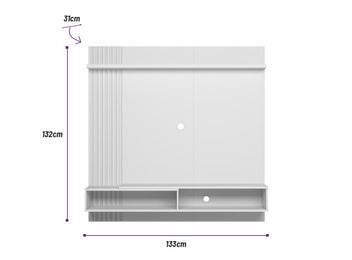 Panel De Tv Pier Off White 133X132X31 - Jamar – Muebles Jamar